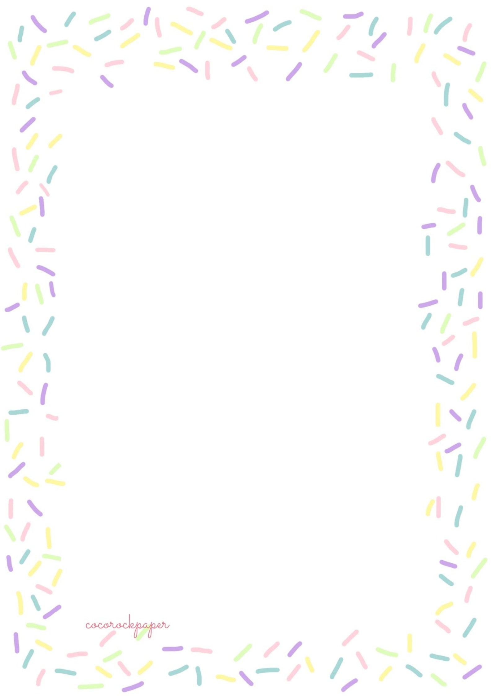 Printable Sprinkles Border Paper Craft Supplies Invitation - Etsy