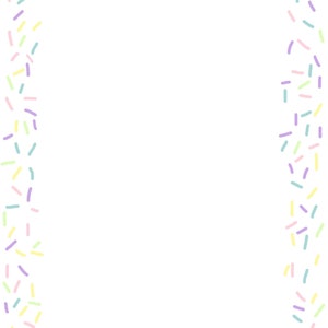 Printable Sprinkles Border Paper Craft Supplies Invitation - Etsy