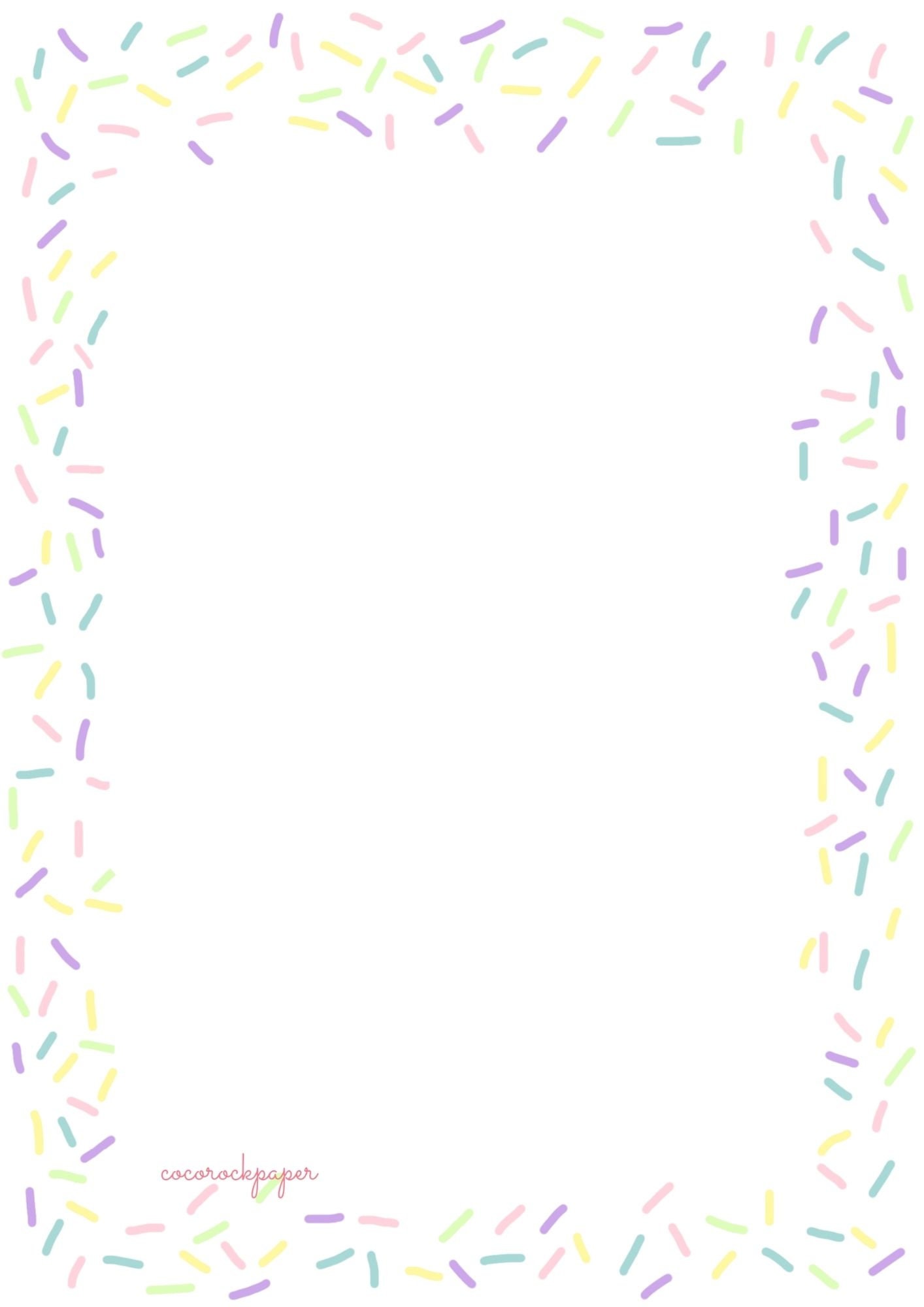 Printable Sprinkles Border Paper Craft Supplies Invitation - Etsy UK