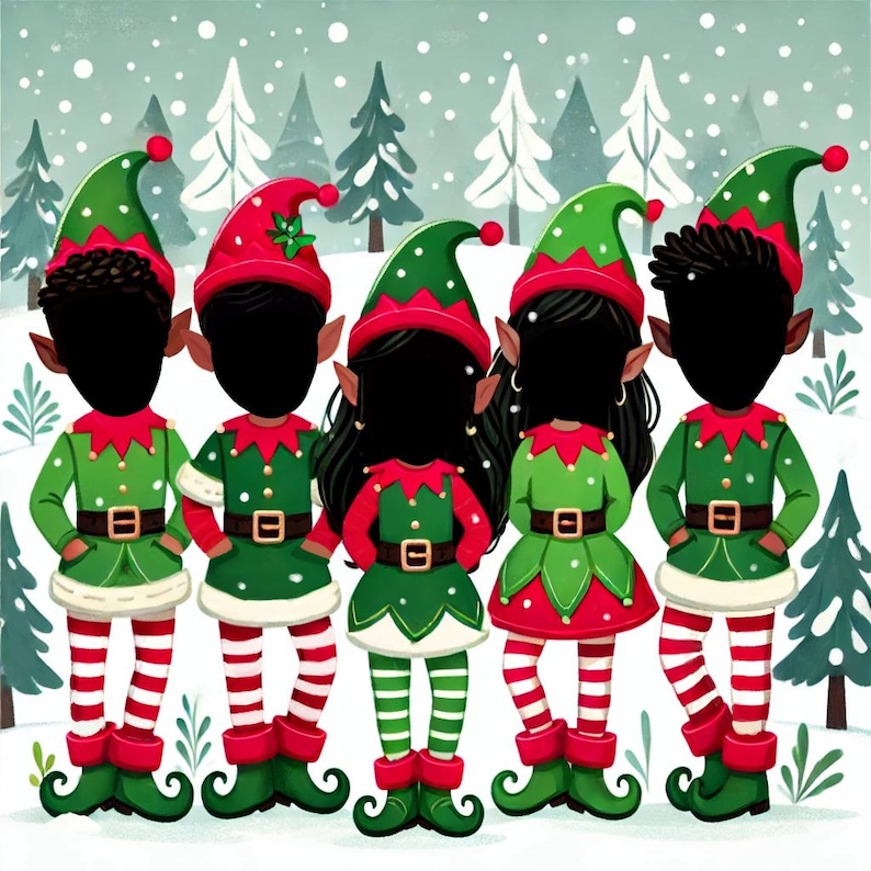 Elf Photo Template, Christmas Family Photo, Funny Card Elf Yourself ...