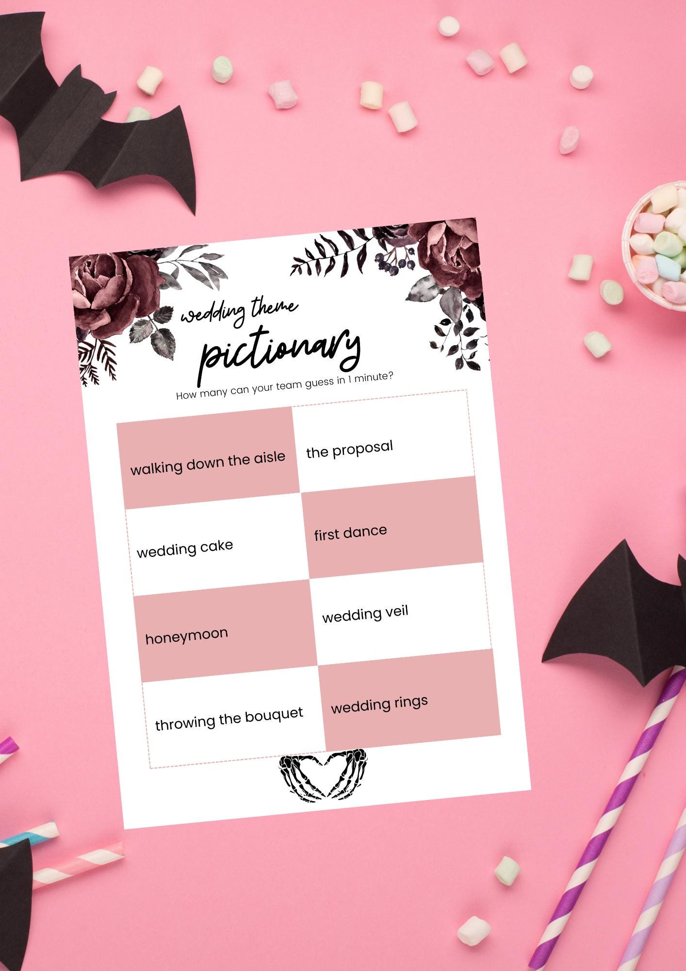 Gothic Bridal Shower Games Hen Party Guess the Dress Alternative ...