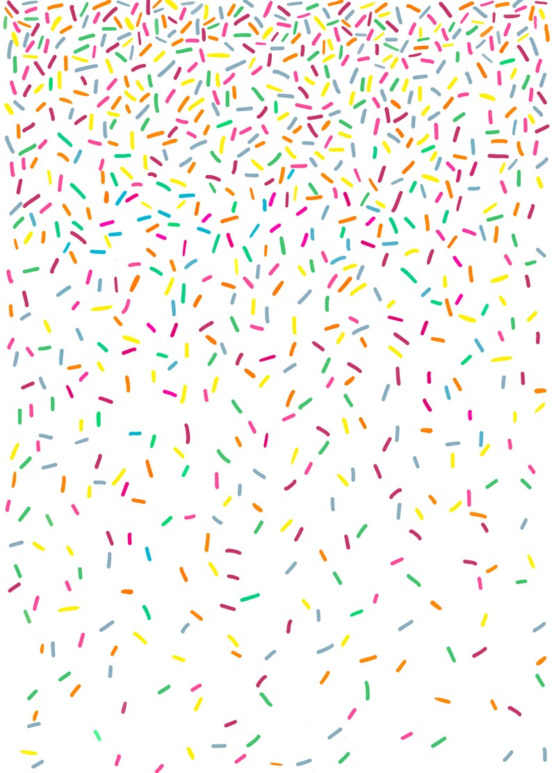 Printable Confetti Border - Pastel Sprinkles Pages Paper Craft Supplies - Rainbow Birthday Party ...