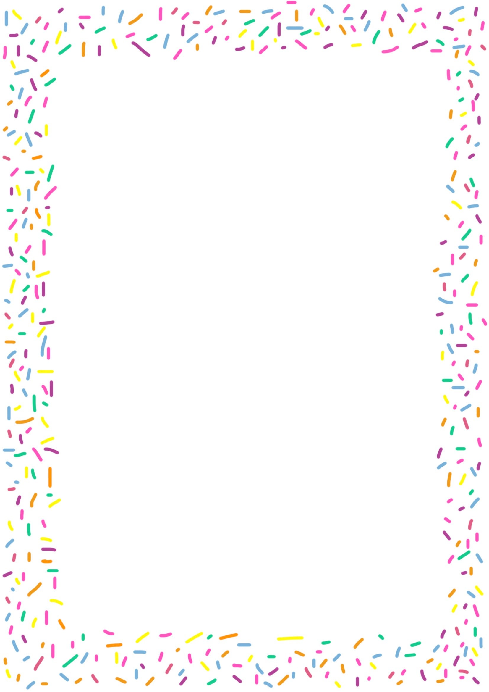 Printable Sprinkles Border Paper Craft Supplies Invitation | Etsy