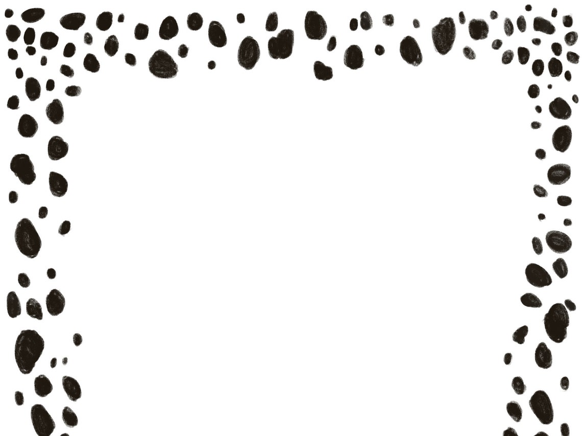 Printable Dalmatian Border Paper Craft Supplies Invitation | Etsy