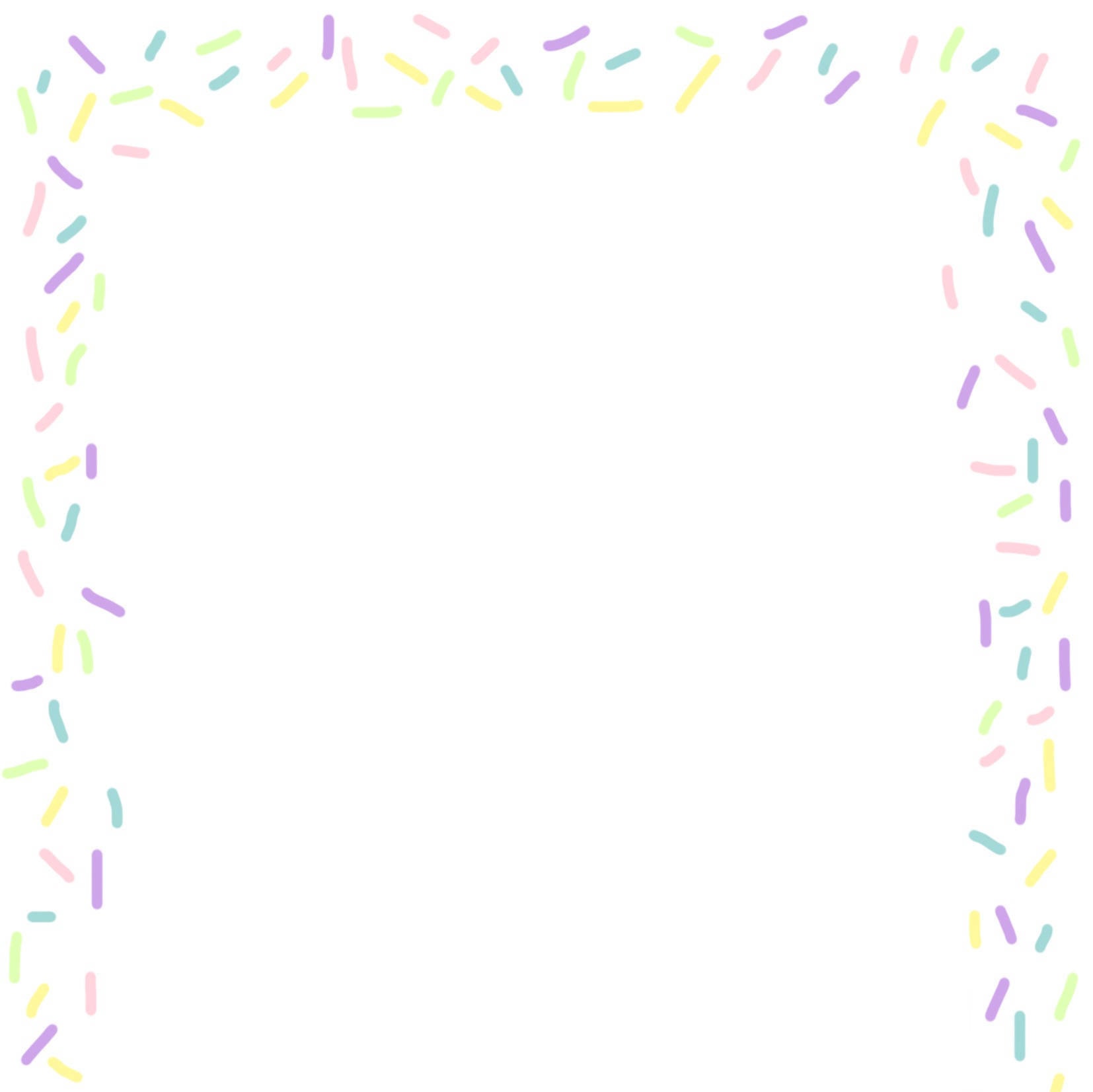 Printable Sprinkles Border Paper Craft Supplies Invitation | Etsy