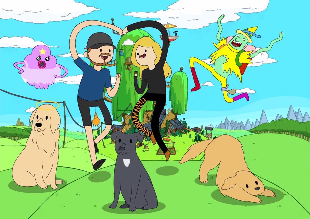 FREE PRINT & SHIPPING - Adventure Time Custom Portrait - Cartoon Family ...