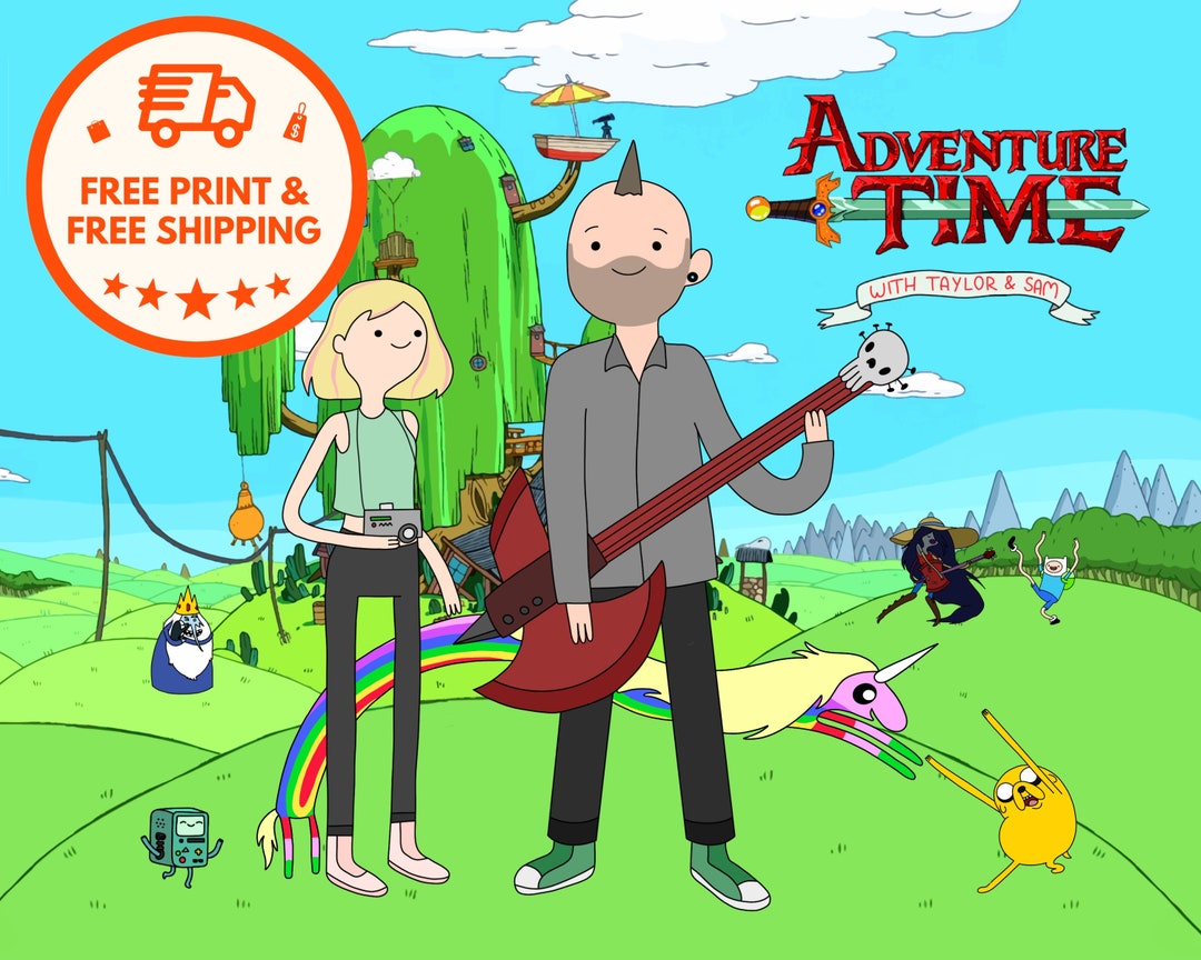 Adventure Time, Best Custom Portrait, Couple Gift, Family Portrait ...