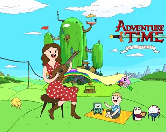 FREE PRINT & SHIPPING Adventure Time Custom Portrait - Etsy