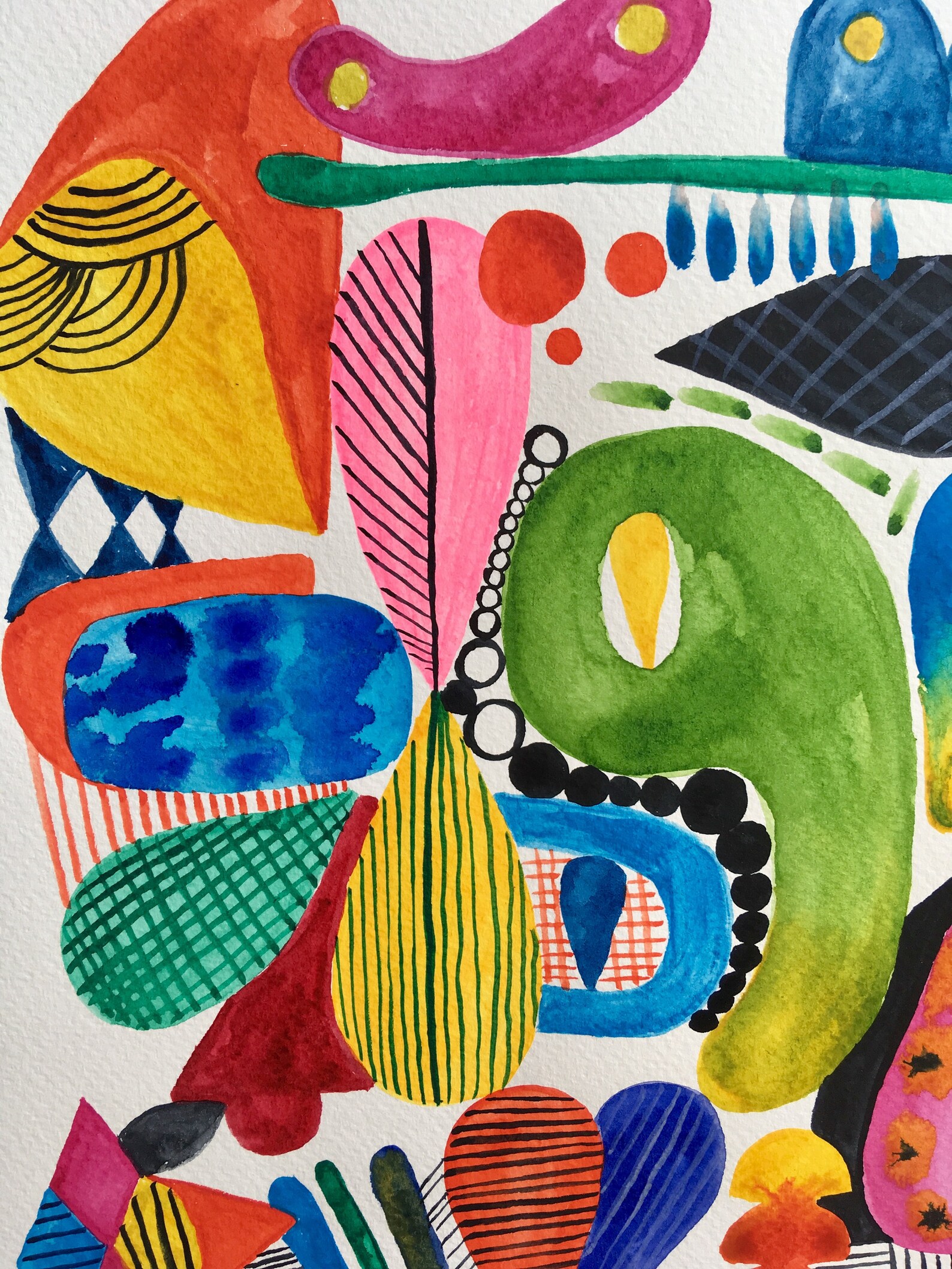 Colorful Abstract Print Abstract Art Watercolor Painting | Etsy