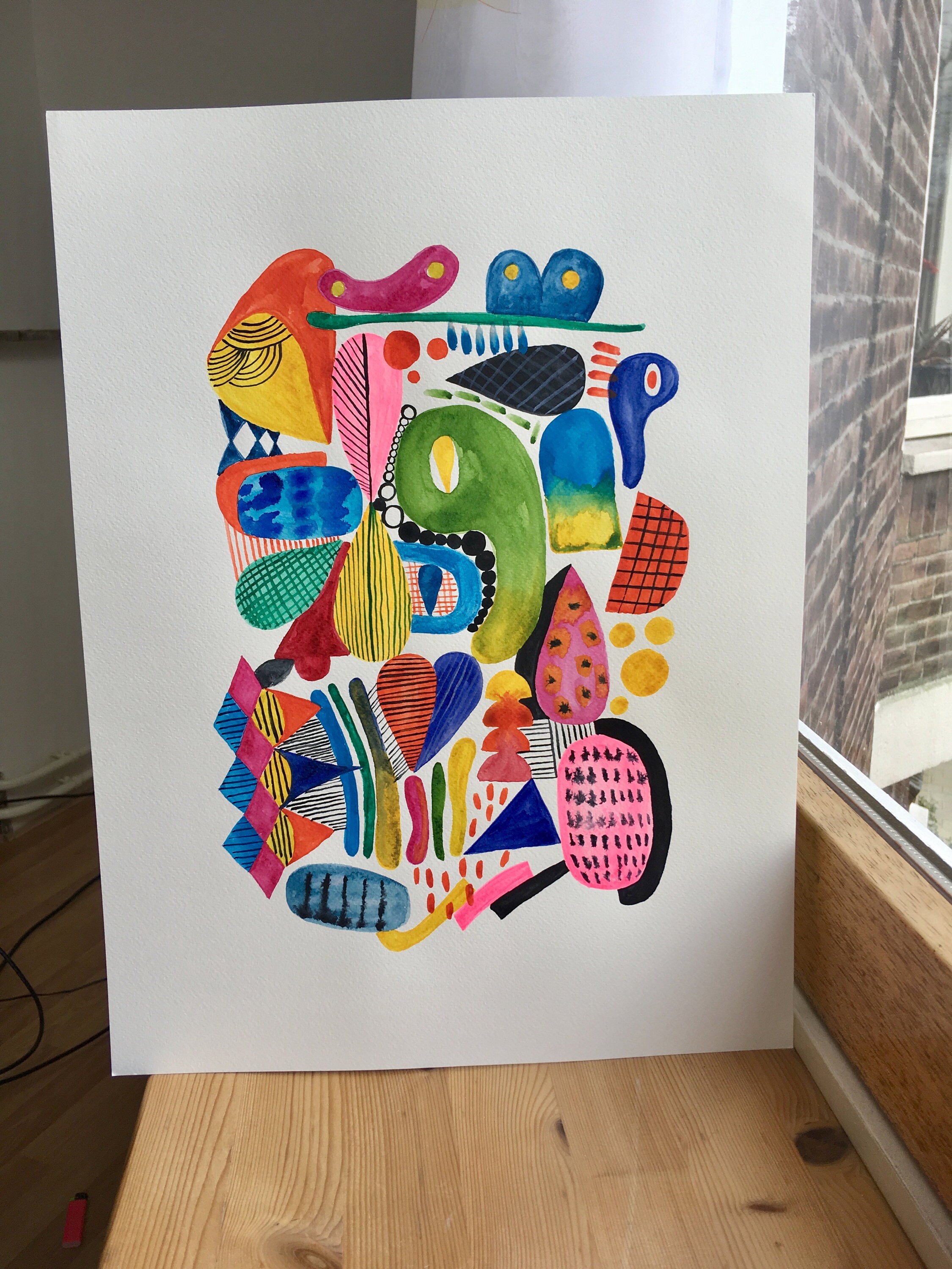 Colorful Abstract Print, Abstract Art, Watercolor Painting, Abstract ...