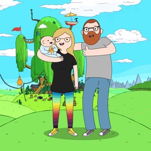FREE PRINT & SHIPPING Adventure Time Custom Portrait - Etsy