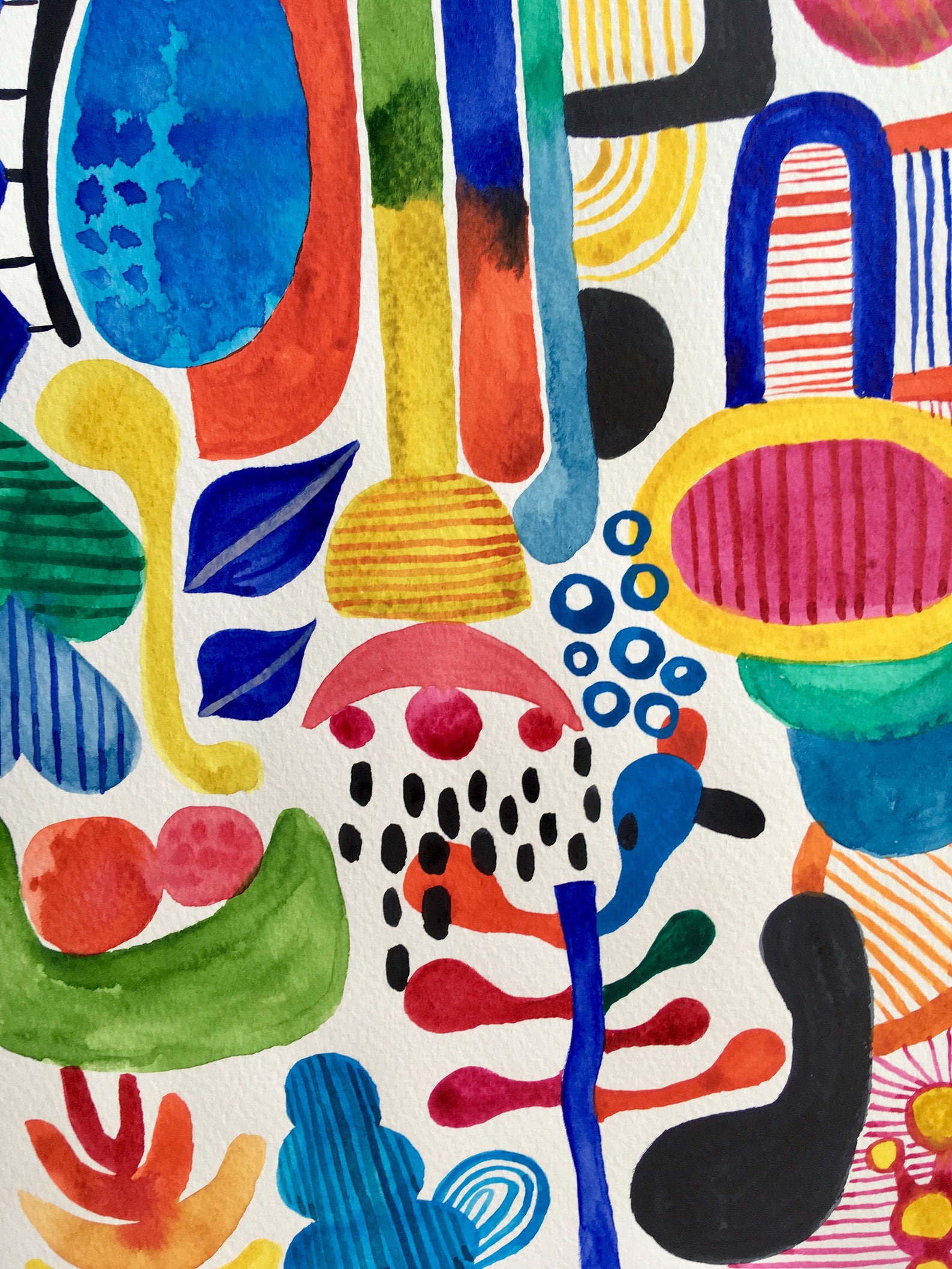 Colorful Abstract Print Abstract Art Watercolor Painting - Etsy UK