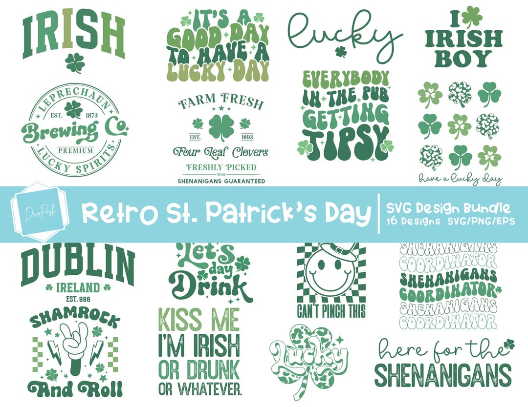 St. Patrick's Day SVG Bundle, Svg Bundle, St. Pattys Day Svg St ...