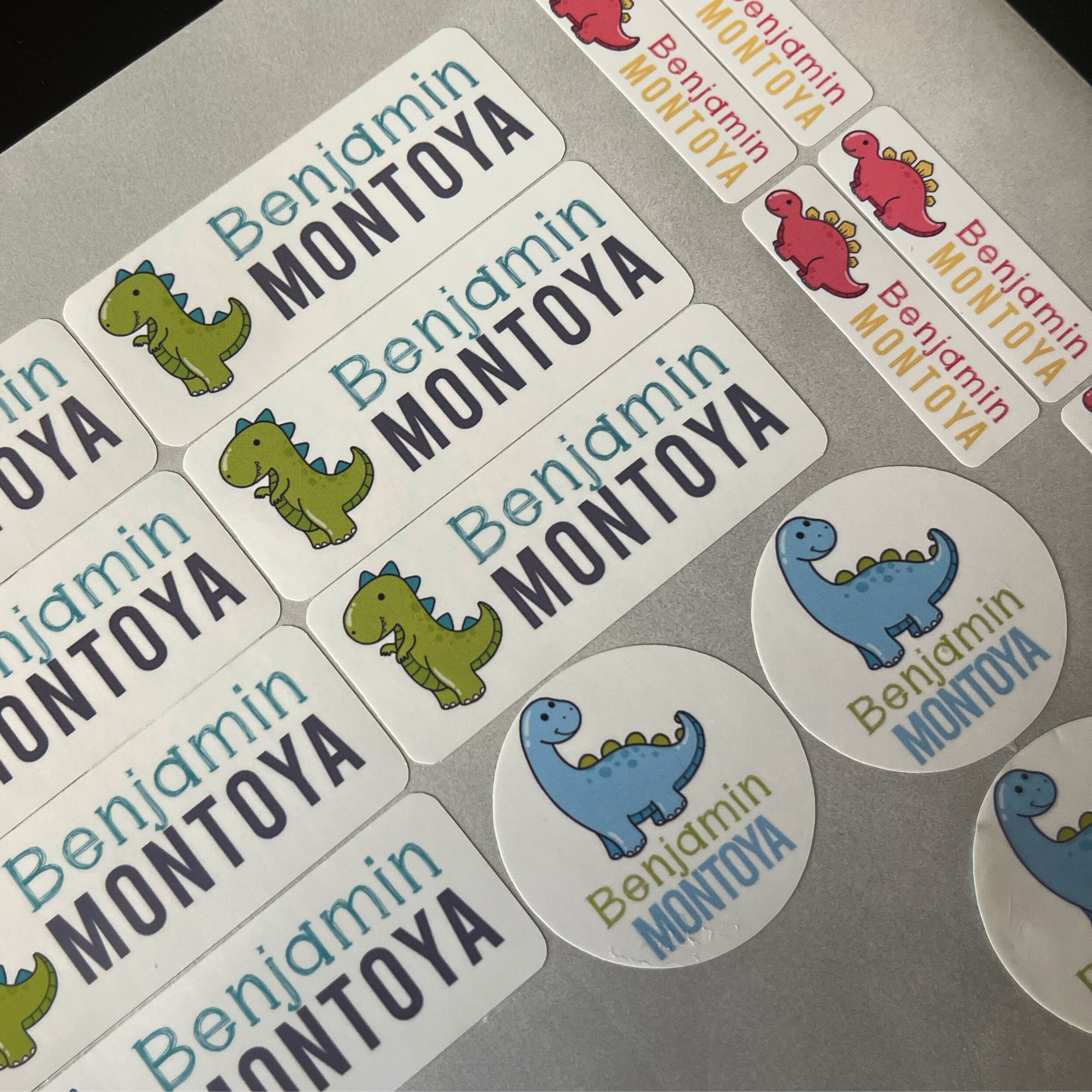 Dinosaur School Name Labels | Personalized Waterproof Daycare and Camp ...