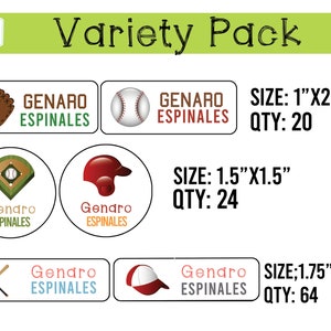 Baseball School Name Labels | Personalized Waterproof Daycare and Camp ...