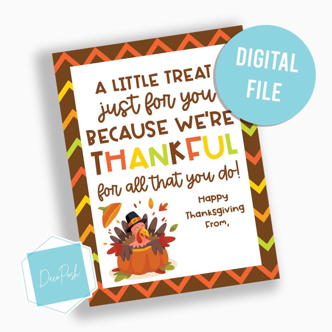 Printable Thanksgiving Tags | Thankful Gift Tags | Teacher Thanksgiving ...