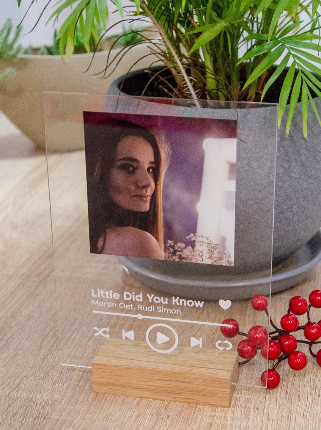 Personalized Acrylic Song Plaque. Wooden Stand. Acrylic Song Poster ...