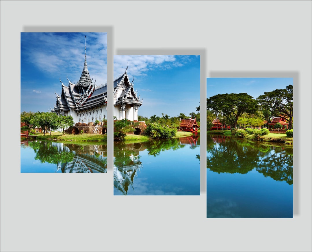 The Ancient Siam City Museum Park. Multi Panel Wall Art Decor Canvas ...