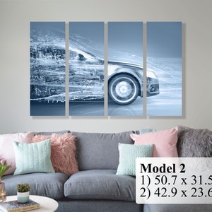 Abstract Moving Car. Wall Art Decor Canvas Print. Many Sizes Available ...