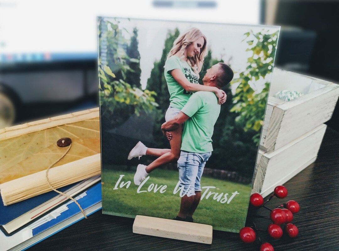 Personalised Acrylic Photo. Custom Text. Art Glass Acrylic Plaque ...