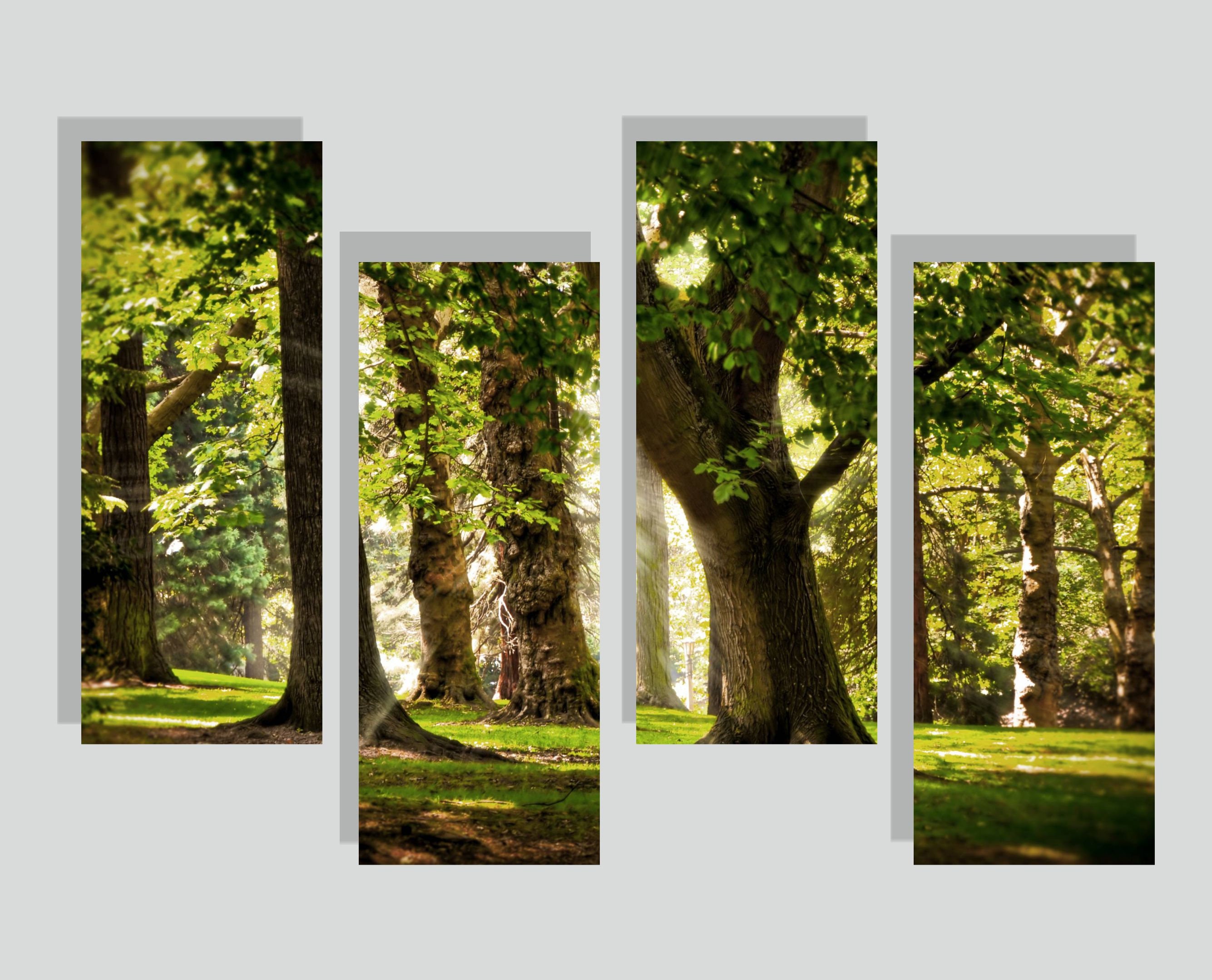 Green Forest. Multi Panel Wall Art Decor Canvas Print. Ready - Etsy