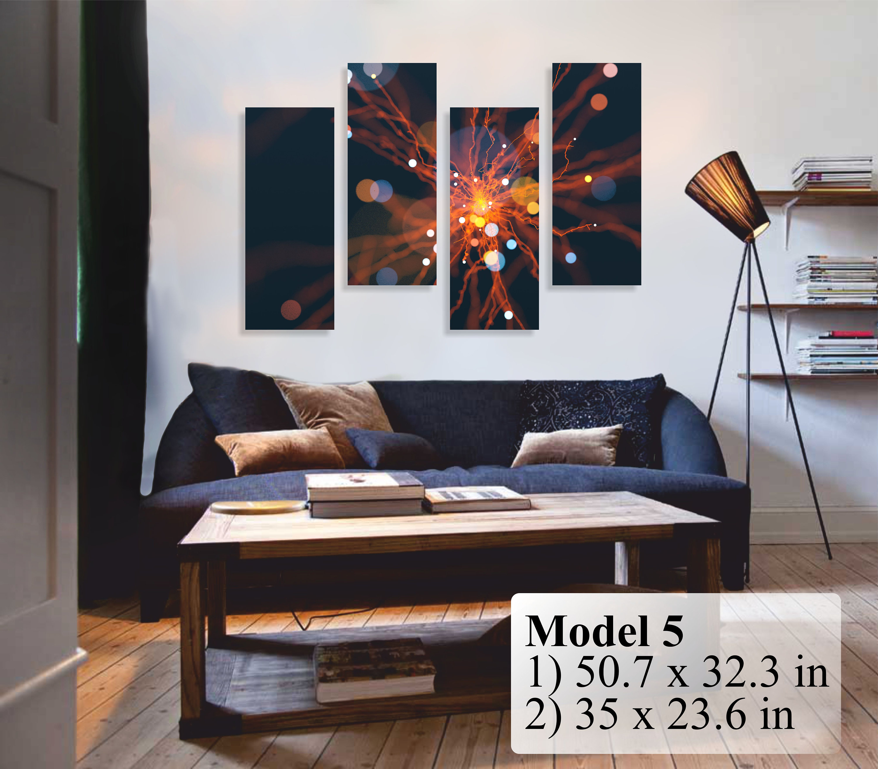 Abstract Lightning. Multi Panel Wall Art Decor Canvas Print. - Etsy
