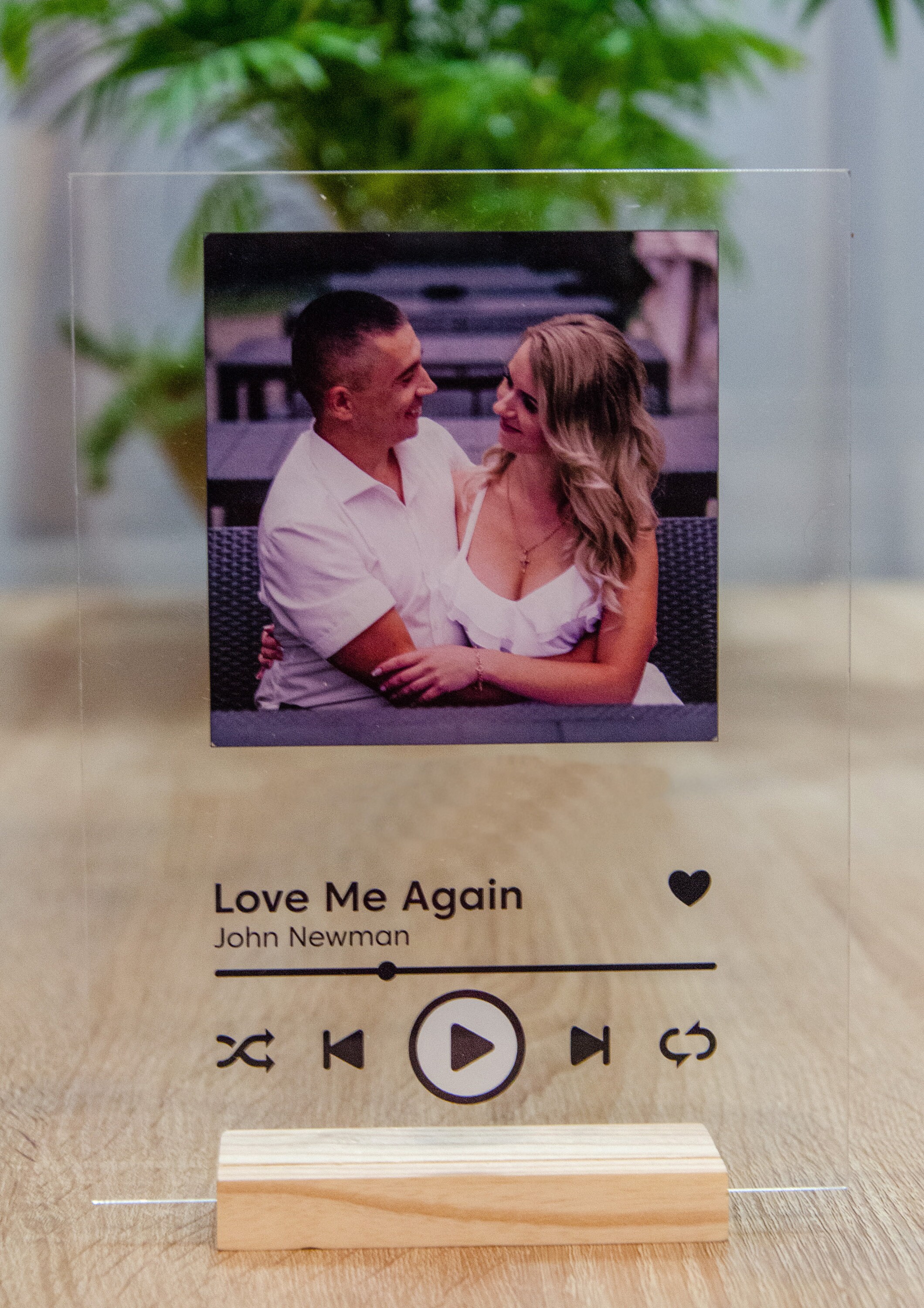 Personalized Acrylic Song Plaque. Wooden Stand. Acrylic Song Poster ...