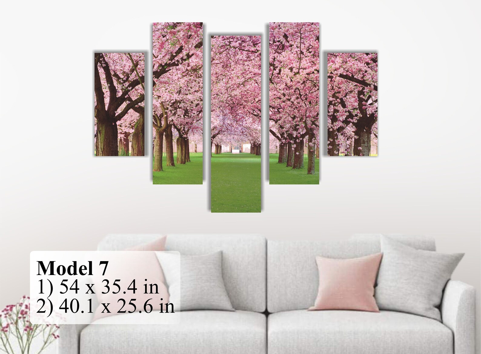 Sakura Spring Blossom. Spring Tree Bloom. Multi Panel Wall Art | Etsy
