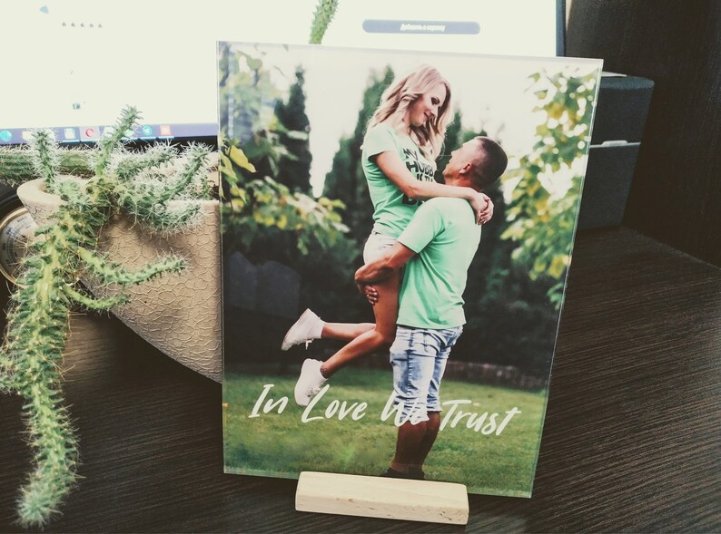 Personalised Acrylic Photo. Custom Text. Art Glass Acrylic - Etsy