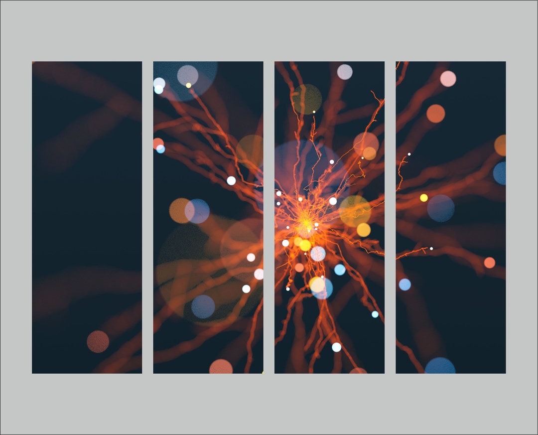 Abstract Lightning. Multi Panel Wall Art Decor Canvas Print. - Etsy