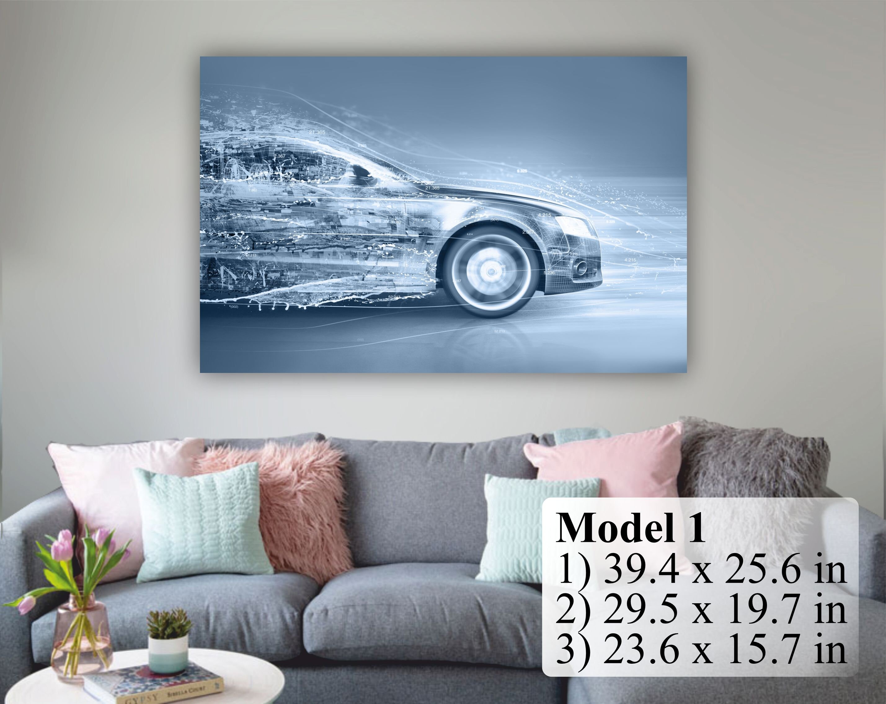 Abstract Moving Car. Wall Art Decor Canvas Print. Many Sizes Available ...