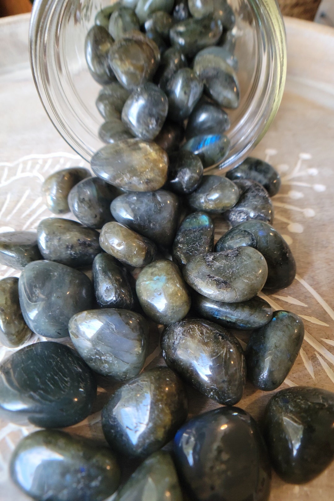 Labradorite Tumbled Stones, Flashy Labradorite Pocket Crystals for ...