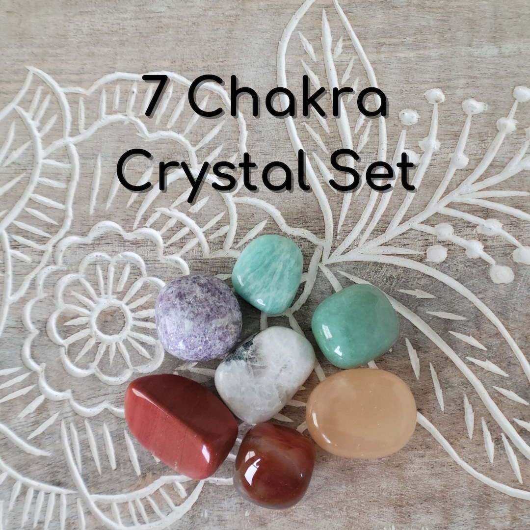 Chakra Crystal Kit, 7 Chakra Polished Crystal Set, Pocket Chakra ...
