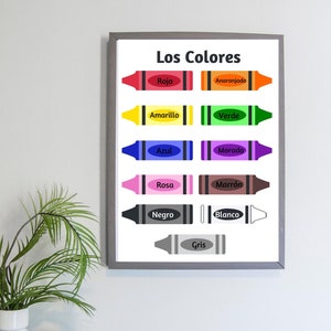 Spanish Color Chart - Marrón and Café Both Included-los Colores for ...