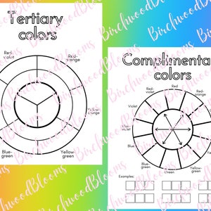 Color Theory/color Wheel Student Workbook Digital Printable | Etsy