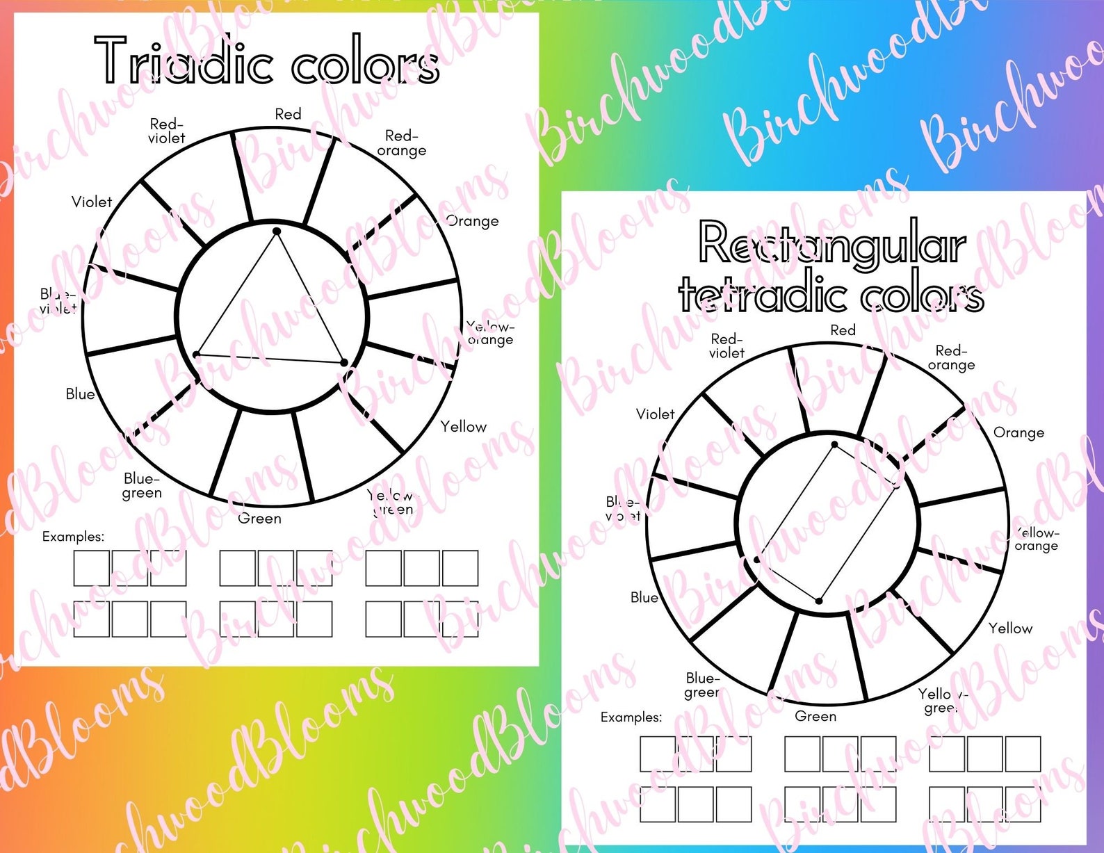 Color Theory/color Wheel Student Workbook Digital Printable | Etsy