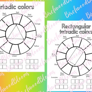 Color Theory/color Wheel Student Workbook Digital Printable | Etsy