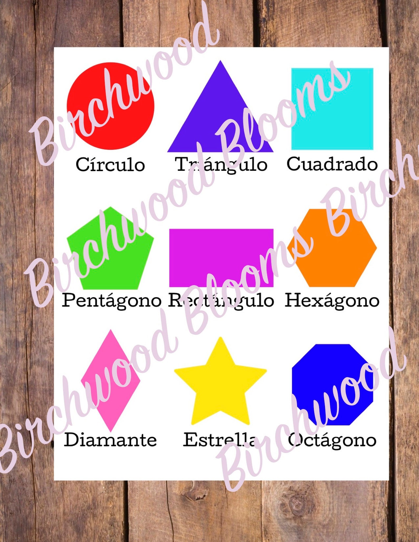 Spanish and English Shapes Colors Bundle-includes Bonus - Etsy