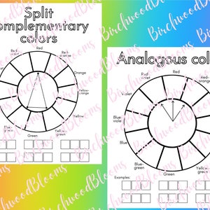 Color Theory/color Wheel Student Workbook Digital Printable | Etsy