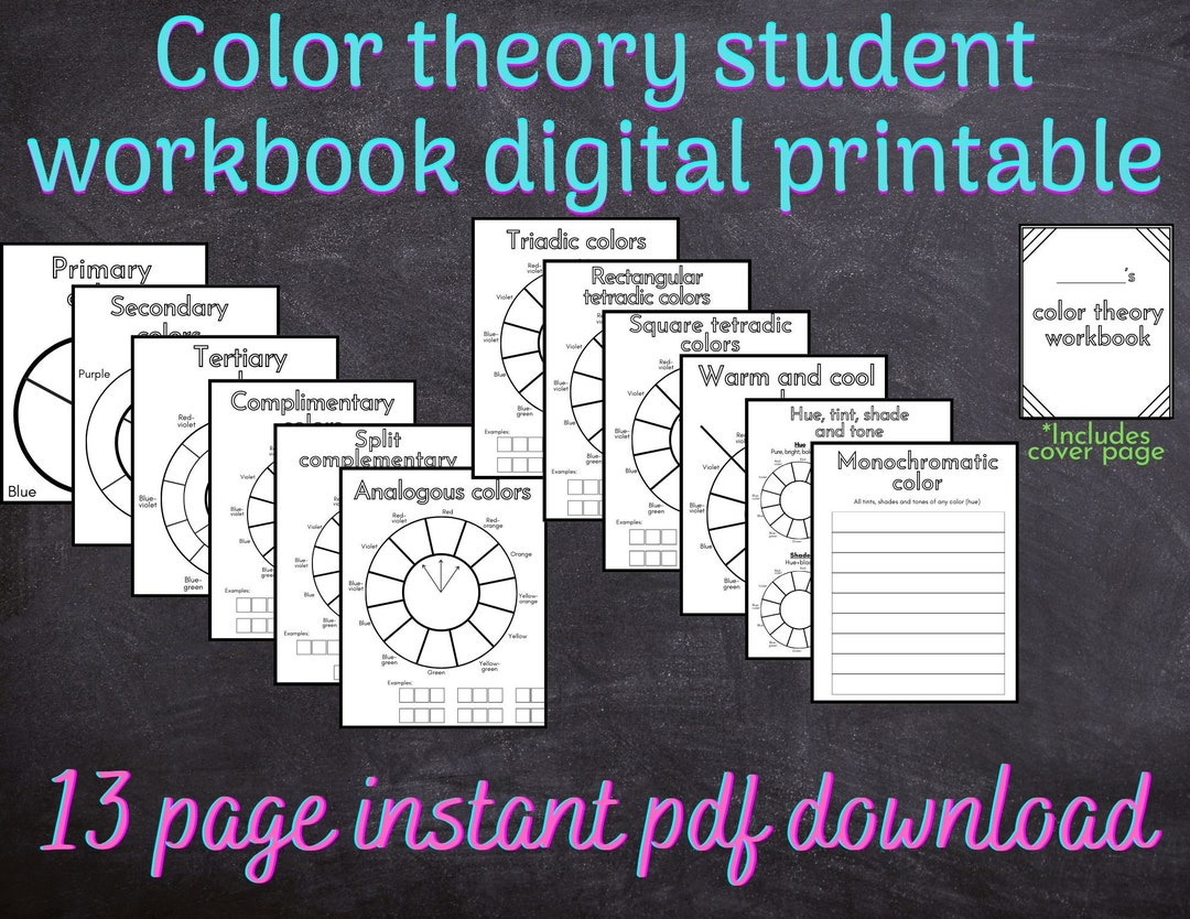 Color Theory/color Wheel Student Workbook Digital Printable - Etsy