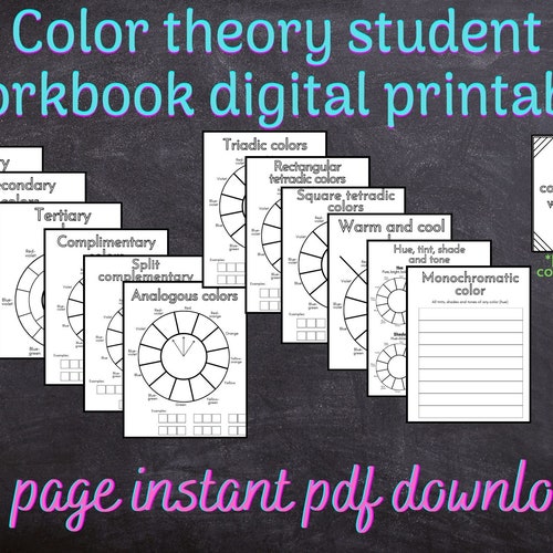 Color Theory/color Wheel Student Workbook Digital Printable | Etsy