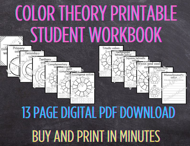 Color Theory/color Wheel Student Workbook Digital Printable - Etsy