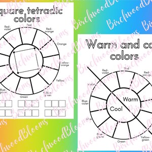 Color Theory/color Wheel Student Workbook Digital Printable | Etsy