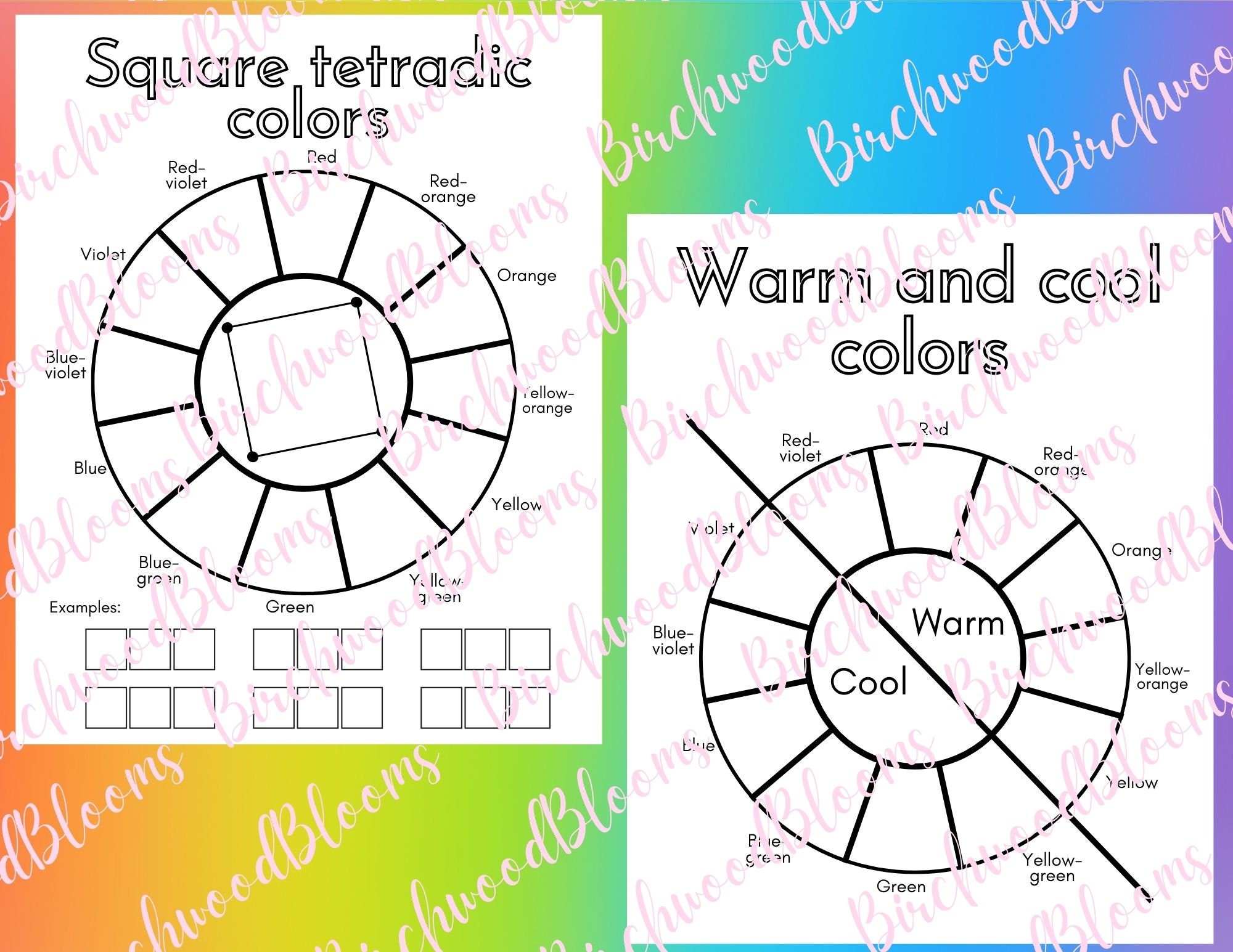 Color Theory/color Wheel Student Workbook Digital Printable | Etsy