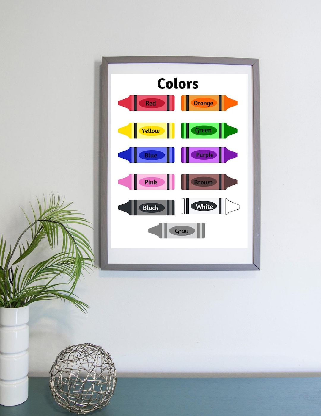 Color Chart for Classroom/homeschool Printable - Etsy Canada