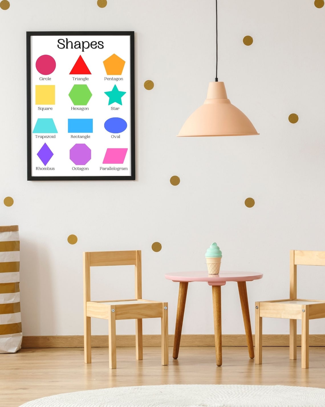 Shape Chart With Names Digital Printable.size 8.5x11 - Etsy