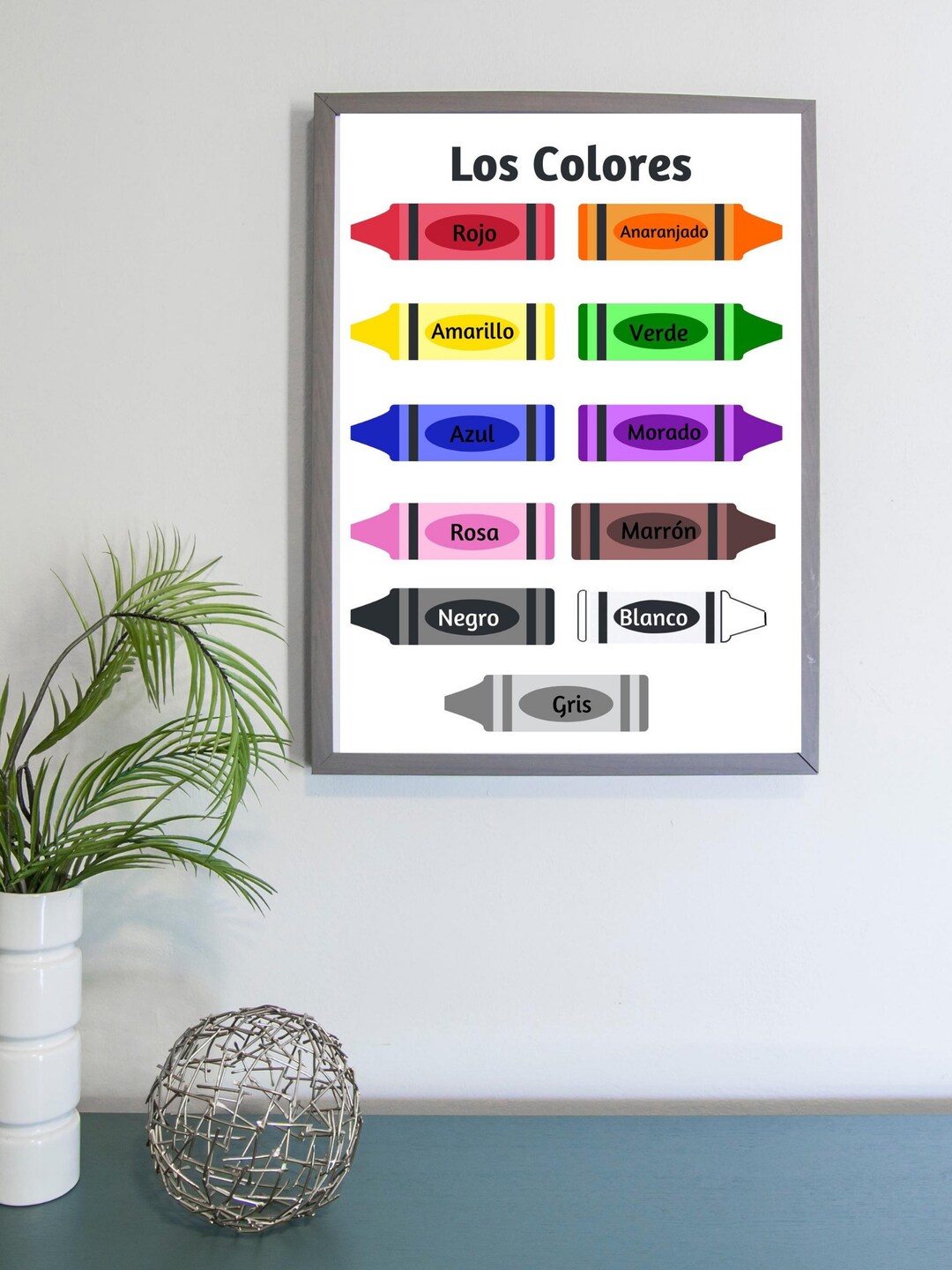 Spanish Color Chart - Marrón and Café Both Included-los Colores for ...