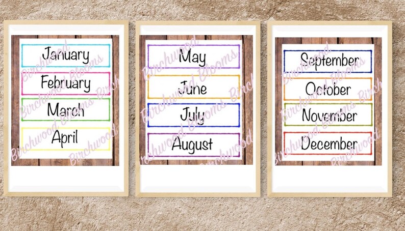 Printable Calendar Label Bundle Pack for Classroom or - Etsy