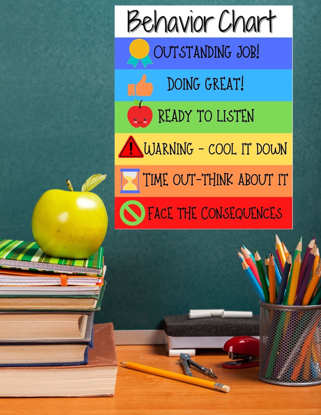 Behavior Chart Digital Printable Size 8.5x11 - Etsy