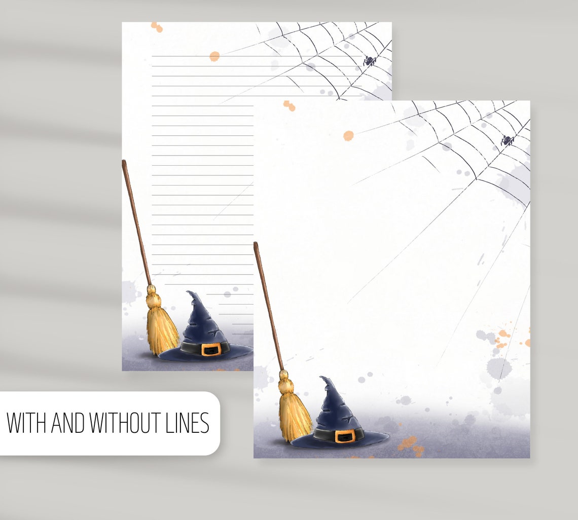 Halloween Stationery Set With Envelope for Printing. the Set Includes ...
